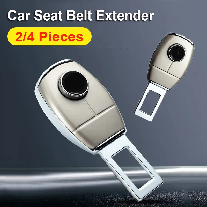 1-2-4-Pieces-Car-Seat-Belt-Clip-Extender-Alloy-Seatbelt-Lock-Buckle ...