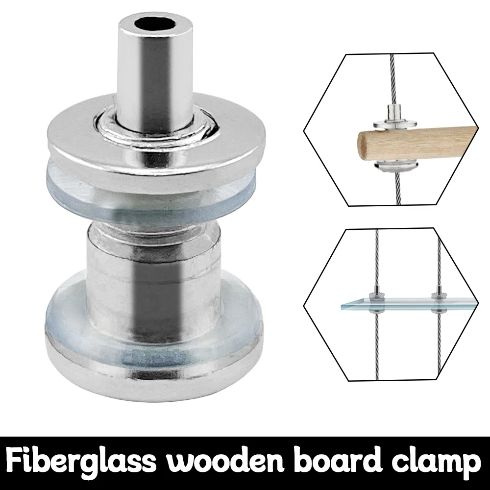 For 1.5-4mm Wire Rope Glass plate clamp Adjustable Gripper Cable ...