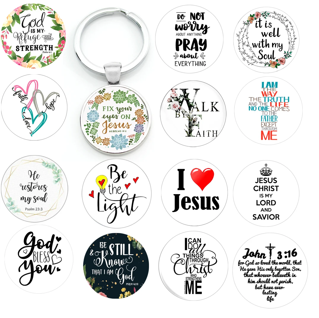 Mental-Keyring-Keychain-Printed-Bible-Quote-Jesus-Christians-Religion ...