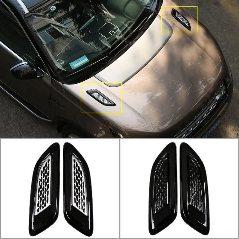 2pcs Car Exterior Hood Air Vent Outlet Wing Trim For Land Rover ...