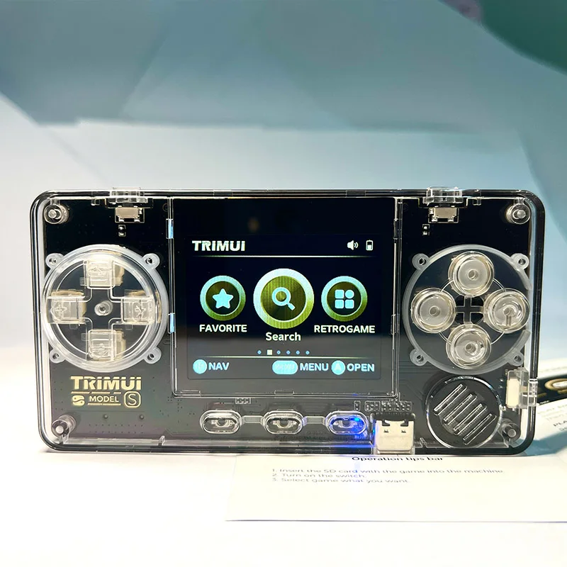 TRIMUI MODEL S Handheld-Spielkonsole 2,0-Zoll-IPS-Bildschirm Tragbarer ...
