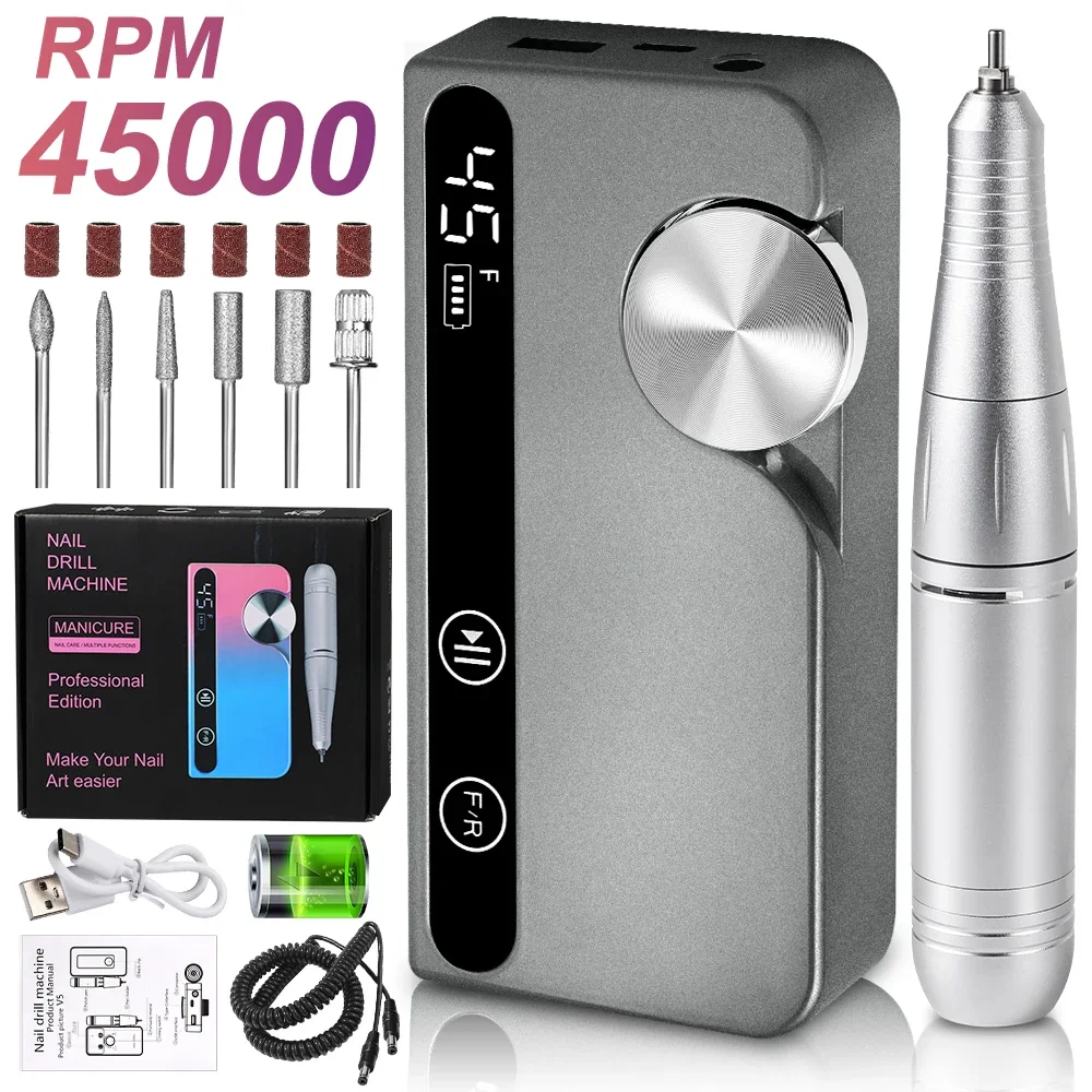 NEW-Professional-45000RPM-Electric-Portable-Nail-Drill-Machine ...