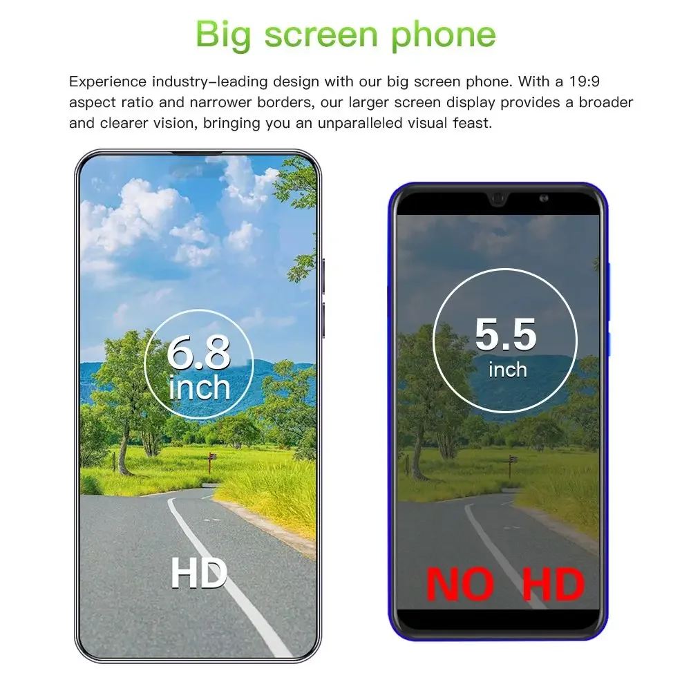 XS15 Pro Smartphone Tela Cheia, 16GB + 1TB, 6,8 \ - Ofertão Mais