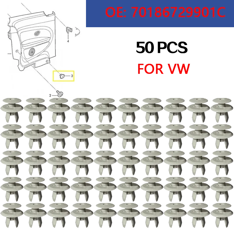 Interior-Guarni-o-Push-Retainer-para-carro-Bumper-Clip-VW-T4-T5-golfe ...