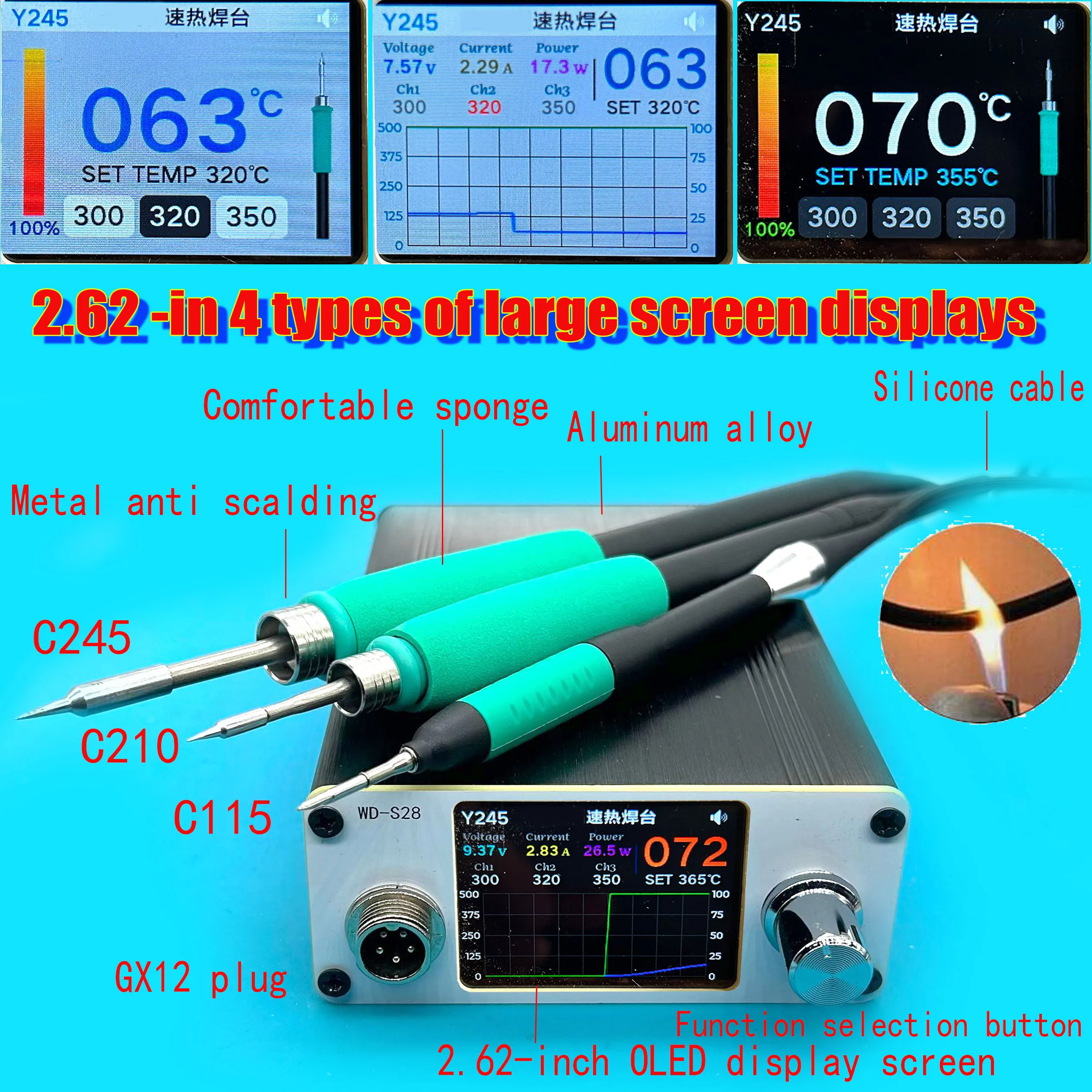 3-in-1 C115 C245 C210 Control Board 2.62in 4 display interfaces ...