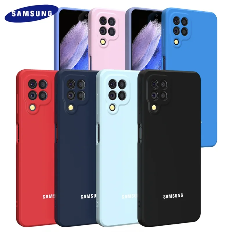 Samsung Galaxy A22 Case Silky Silicone Soft Touch Back Cover For ...