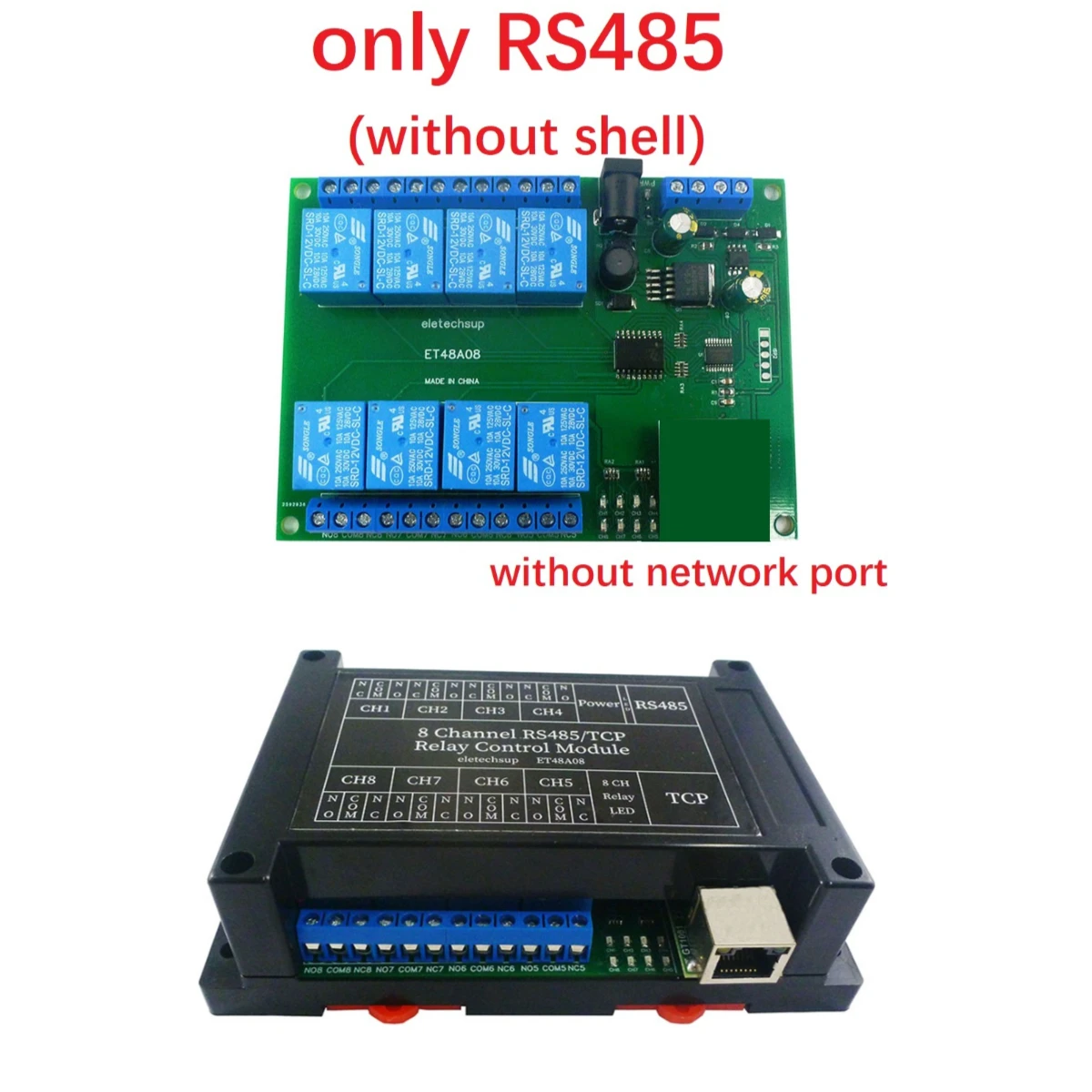 Dc 12v 2 In 1 8ch Ethernet Rs485 Relay Module Modbus Slave Rtu Tcp Ip Uart 