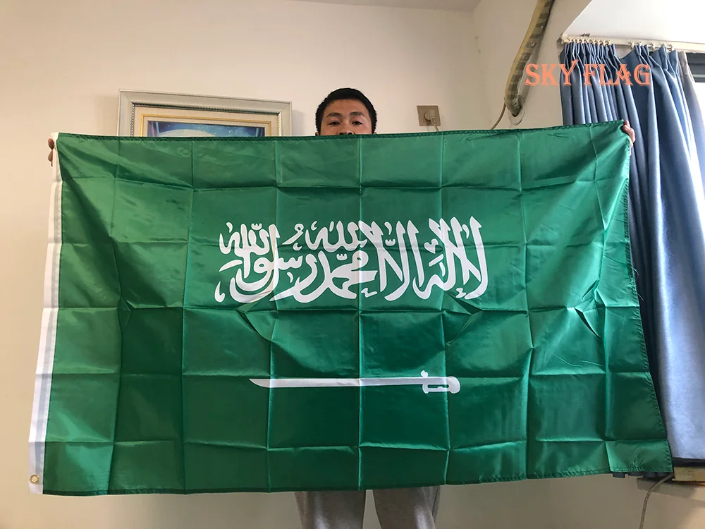 BANDERA-SKY-bandera-de-Arabia-Saudita-90-150cm-colgante-de-poli-ster ...