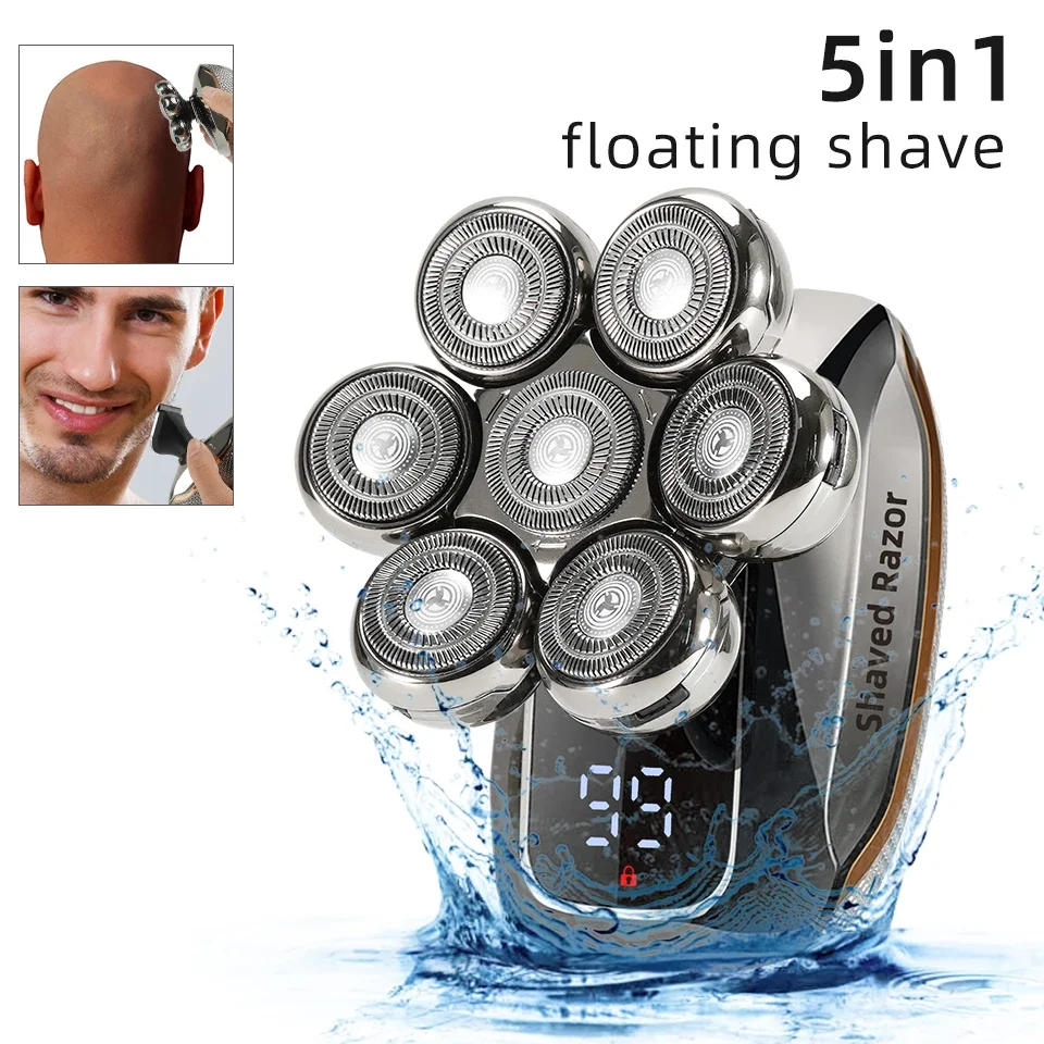 NEW-Shaver-For-Men-7D-Independently-7-Cutter-Floating-Head-Waterproof ...