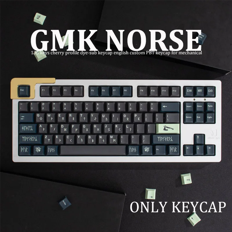 GMK-NORSE-Large-Set-Cherry-Profile-PBT-Keycap-English-Custom-Personality-Keycaps-For-Mechanical ...