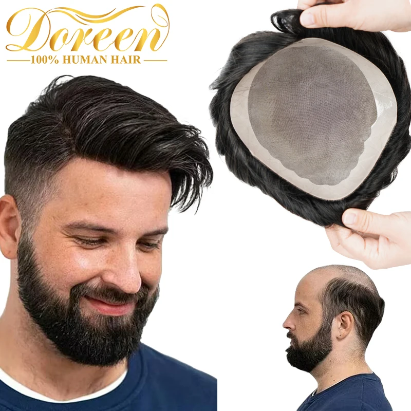 Perruque-toupet-europ-enne-fine-mono-avec-PU-pour-homme-DOREEN-cheveux ...