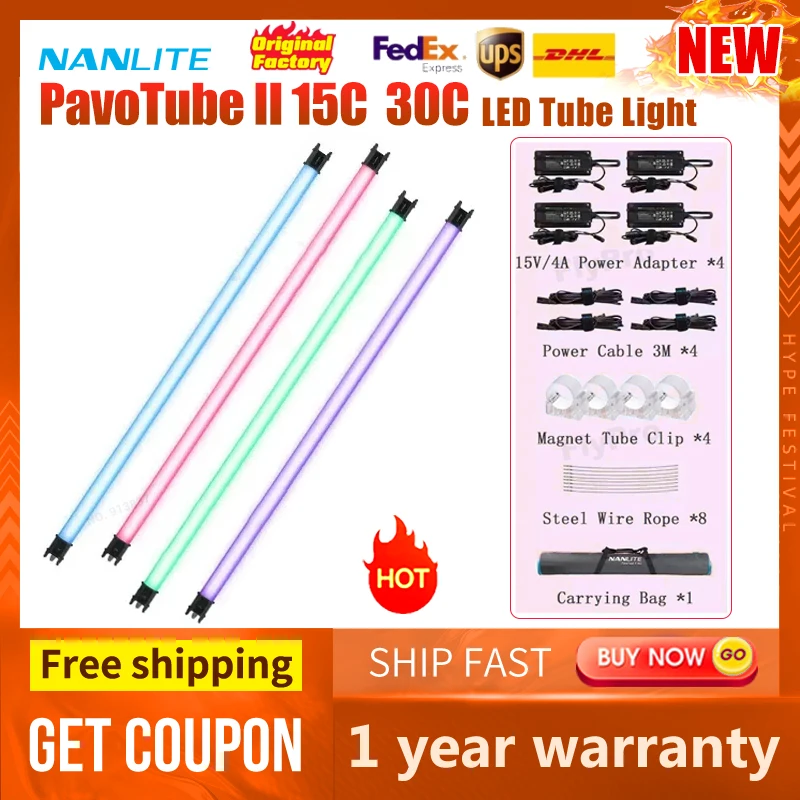 NANLITE-15C-30C-NanGuang-LED-Tube-Light-RGB-Color-PavoTube-II-15C-30C ...