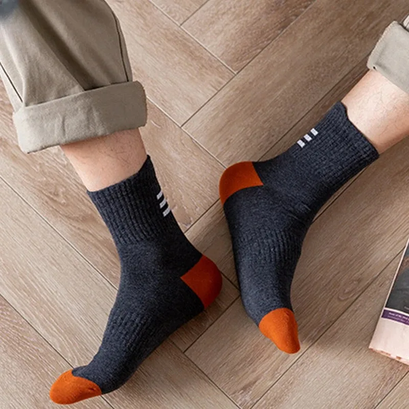 5-Pairs-100-Cotton-Men-Socks-High-Socks-Trendy-Street-Sports-Sock-Men-s ...