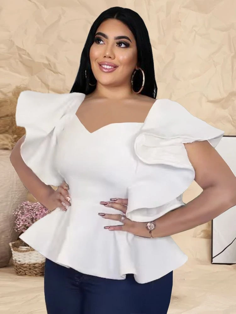 Plus Size White Peplum Top | Dresses Images 2022