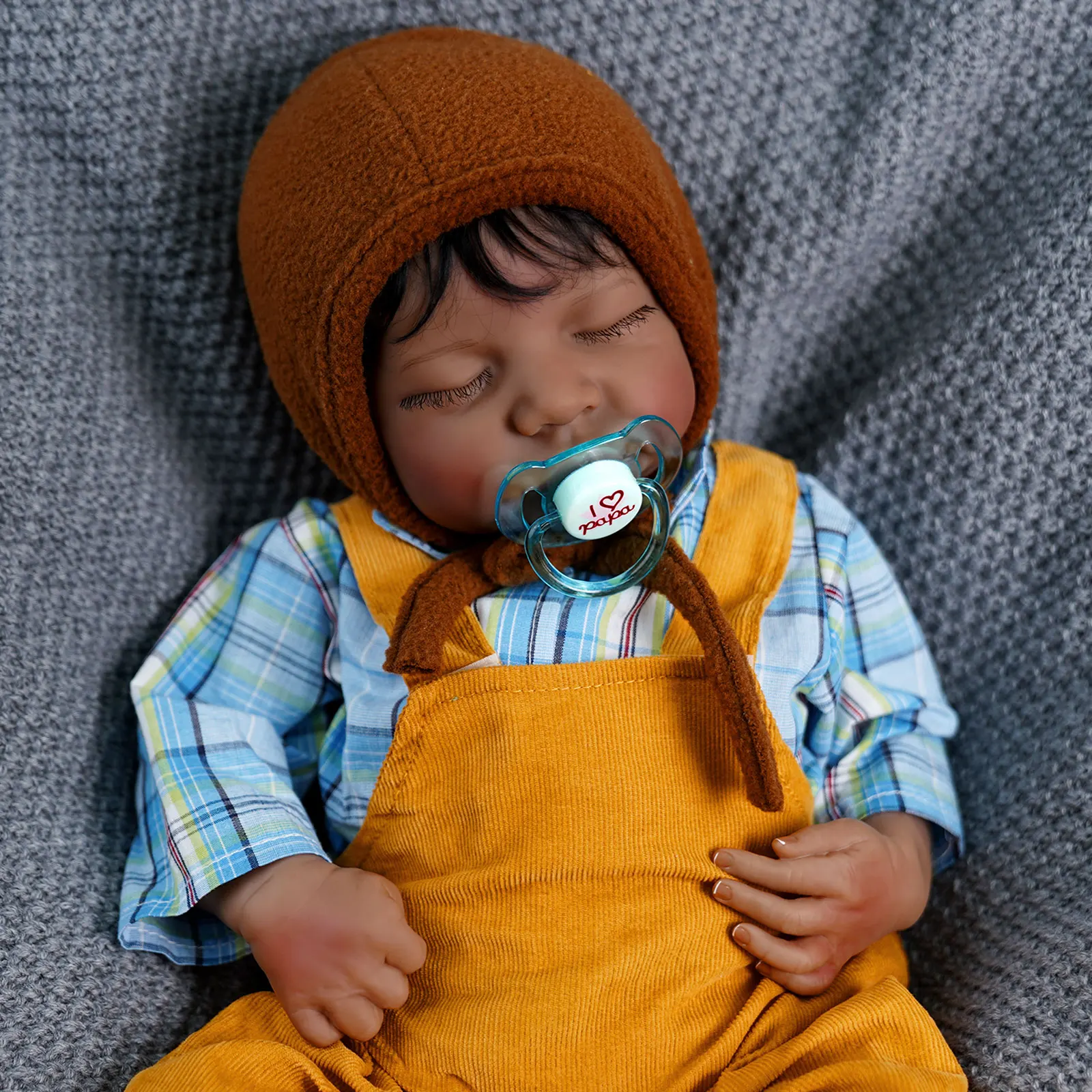 ADFO Boneka Levis Hitam 20 Inci Koleksi Seni Bayi Baru Lahir Seperti ...