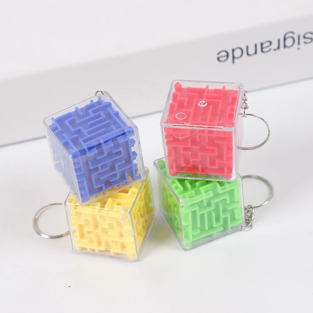 10Pcs 3D Maze Puzzle Intelligence Toys Keychain Kids Birthday Party ...