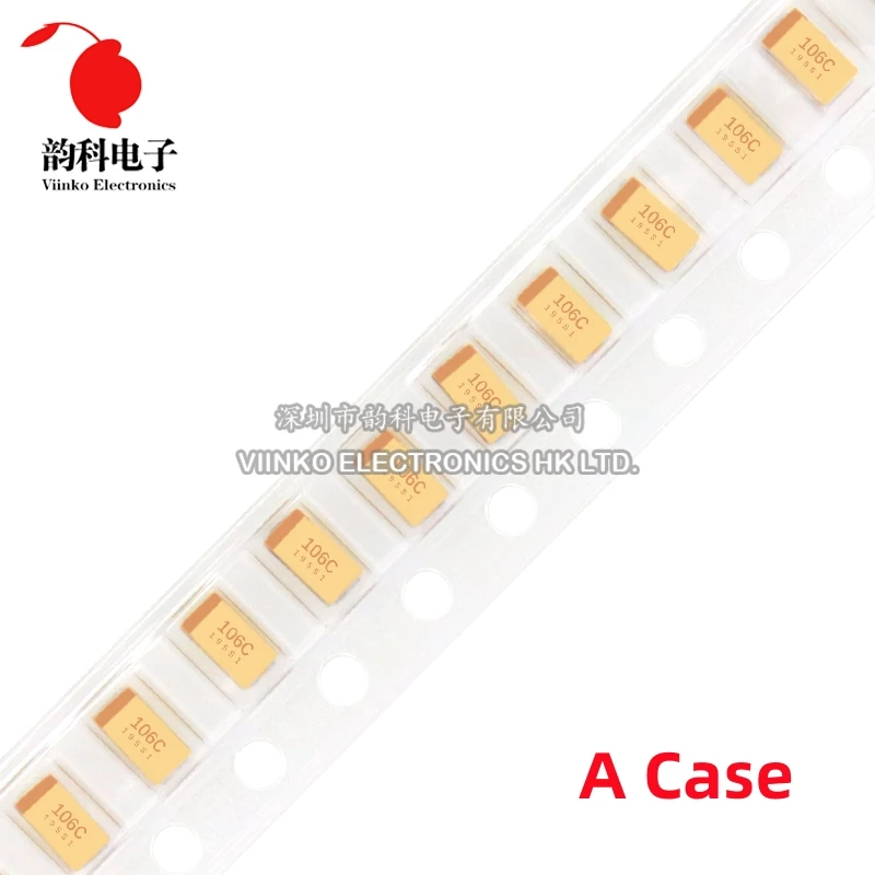 10pcs-Type-A-100UF-0-22UF-1UF-4-7UF-10UF-22UF-33UF-47UF-Tantalum ...