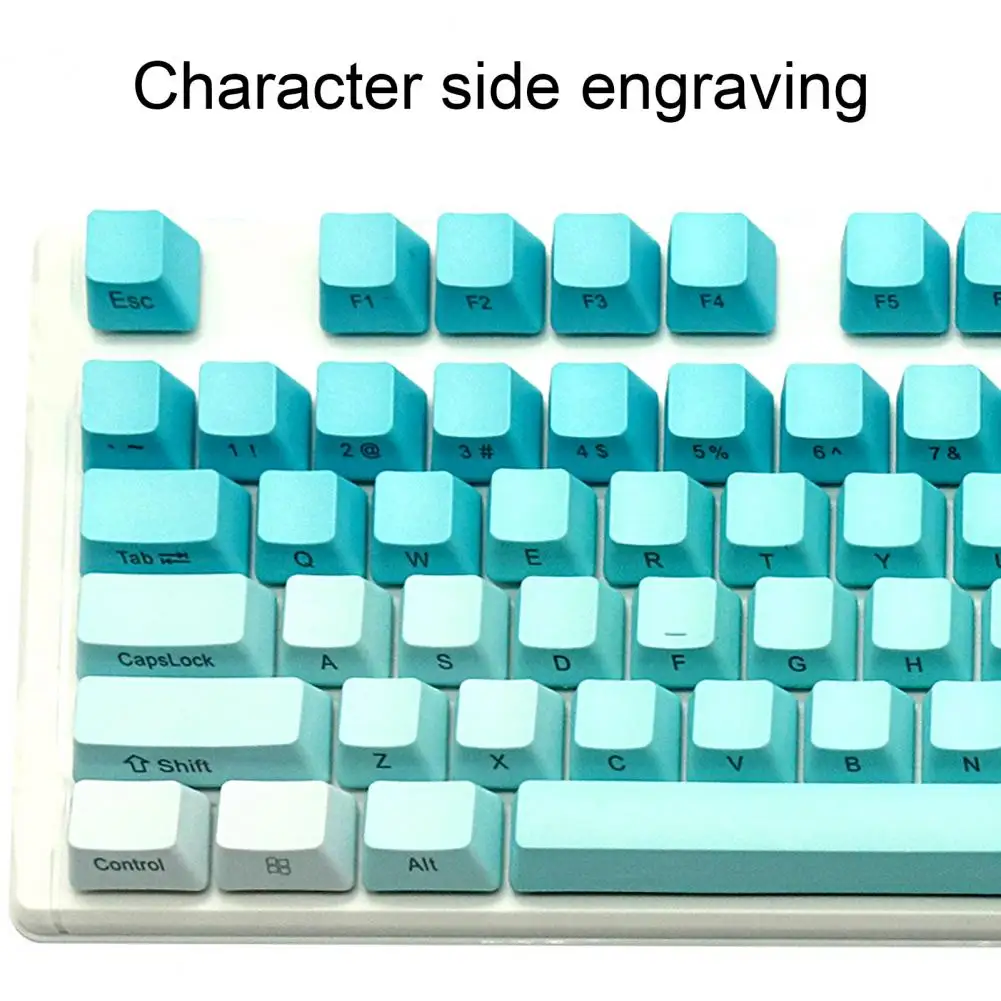 104-Keys-Key-Caps-Dirt-resistant-Keycaps-Gradient-Rainbow-Keyboard-Caps ...