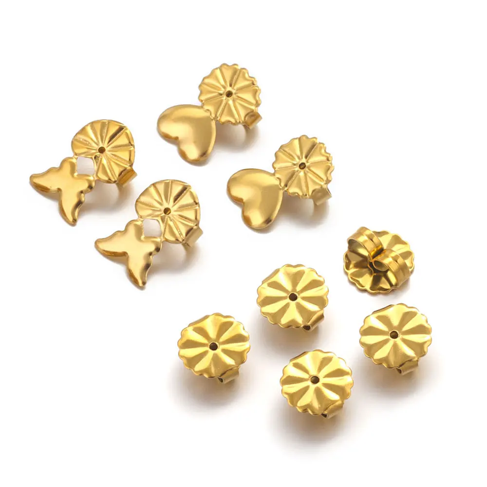 20pcs-Stainless-Steel-Earrings-Backs-Fixtures-Earring-Base-Posts-DIY ...
