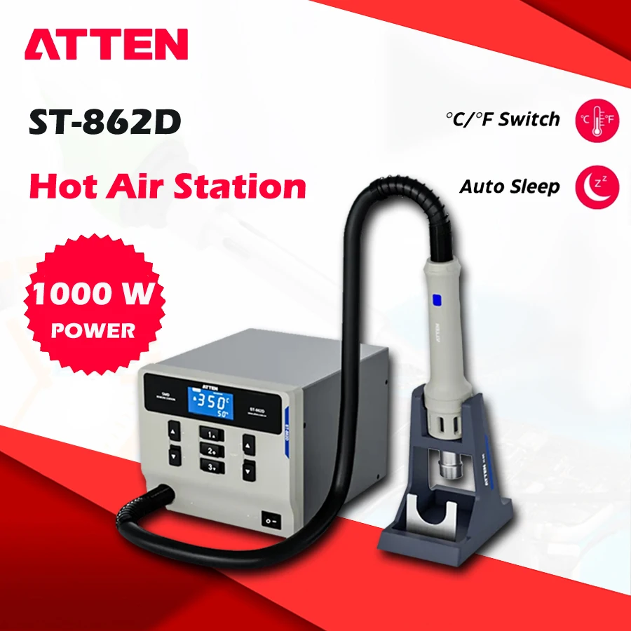 ATTEN-ST-862D-Hot-Air-Gun-Soldering-Station-Lead-free-Intelligent ...