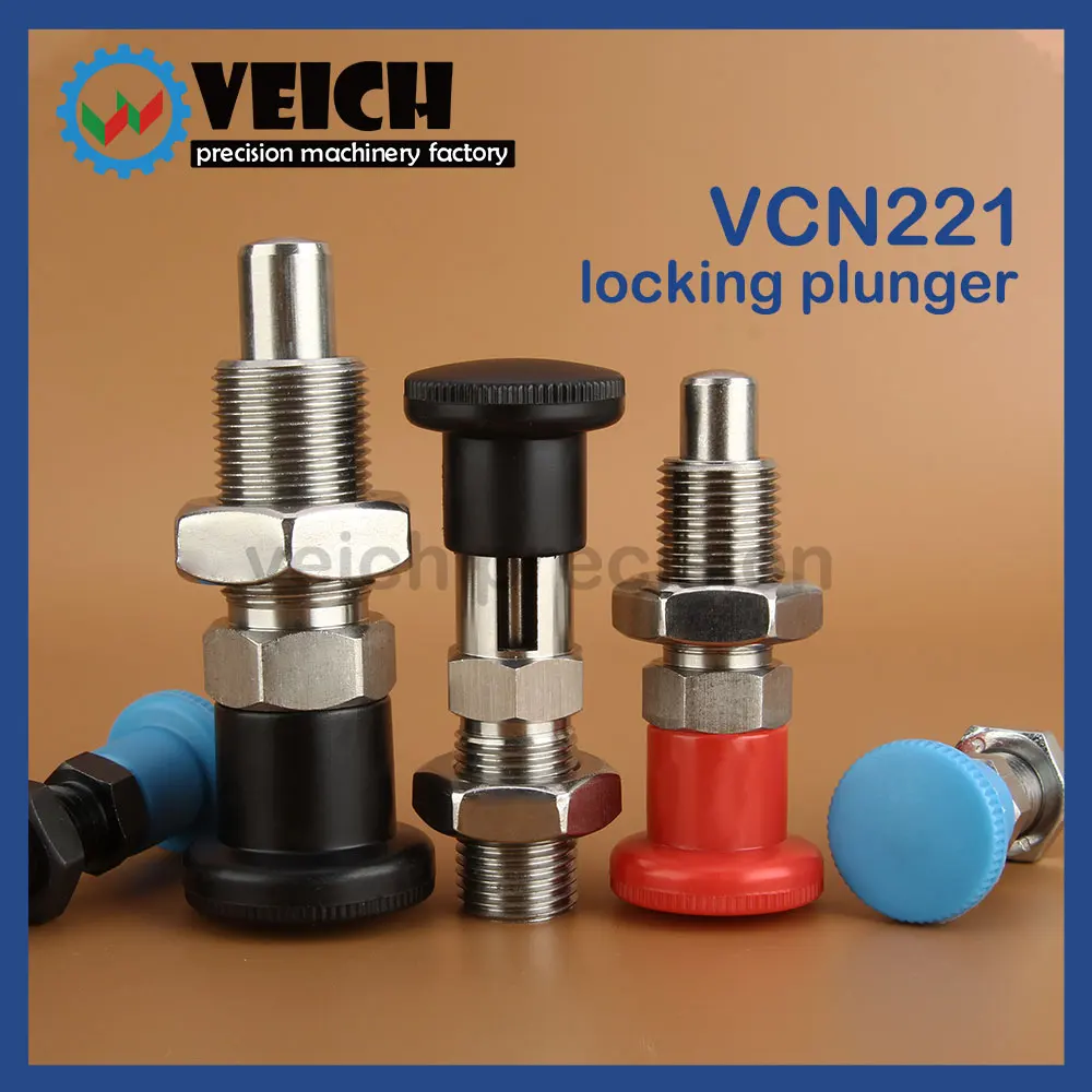 VCN221 Factory In Stock Plastic Knob Stainless Steel Index Plunger Hand ...