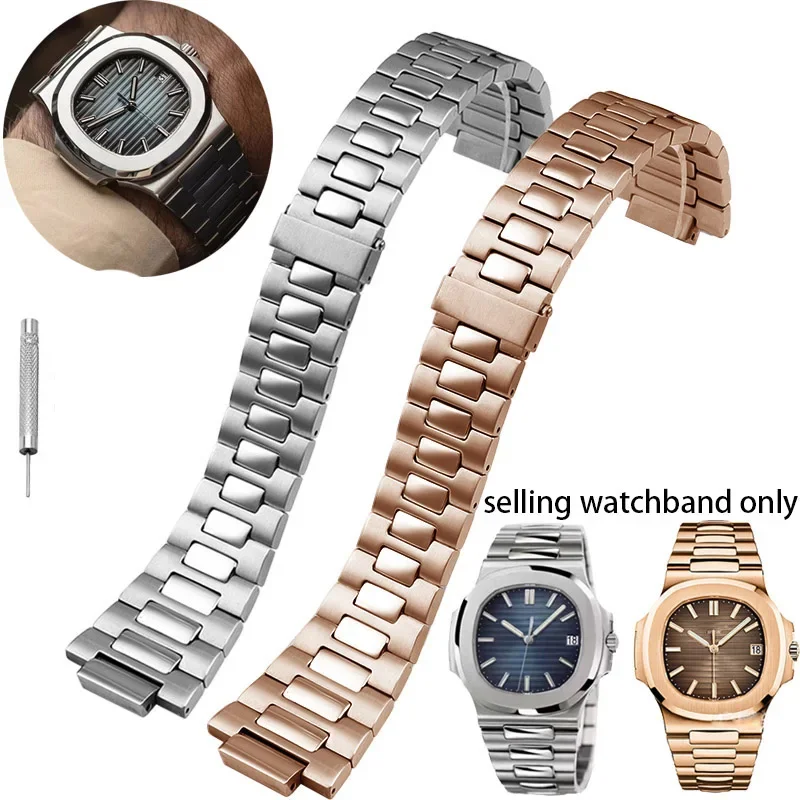 25*13mm Stainless Steel Watch Strap Bracelet Silver Metal Watch band ...