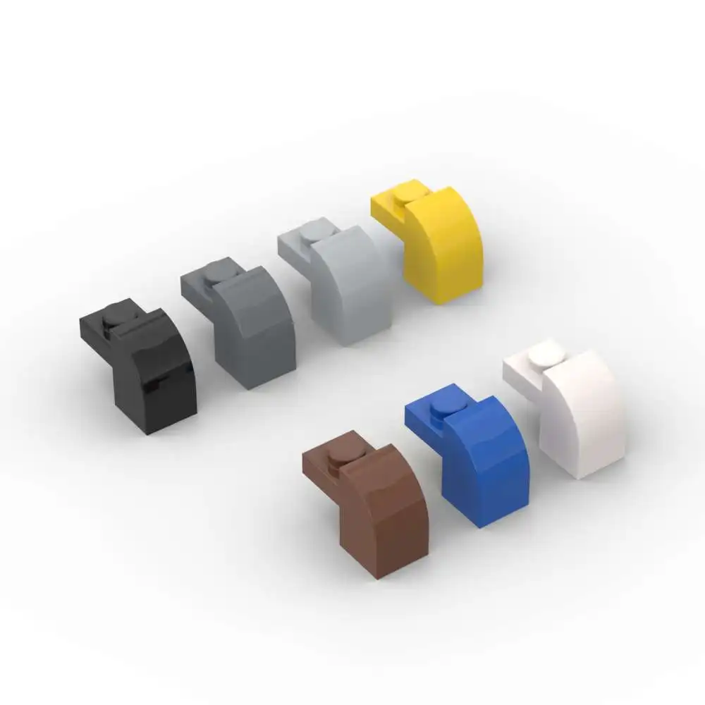 MOC-10PCS-6091-Curved-2x1x1-Building-Blocks-Kit-32807-Slope-With ...