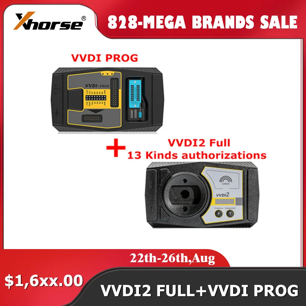 Xhorse V7.2.5 VVDI2 Full Commander Key Programmer With 13 Configurations Plus V5.1.8 Xhorse VVDI ...
