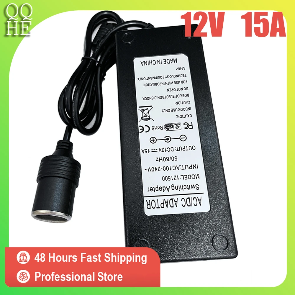 차량용 전원 어댑터 컨버터 전원 변환 AC 어댑터, 공급 라이터, DC 110V/ 220V 12V 15A| | - AliExpress