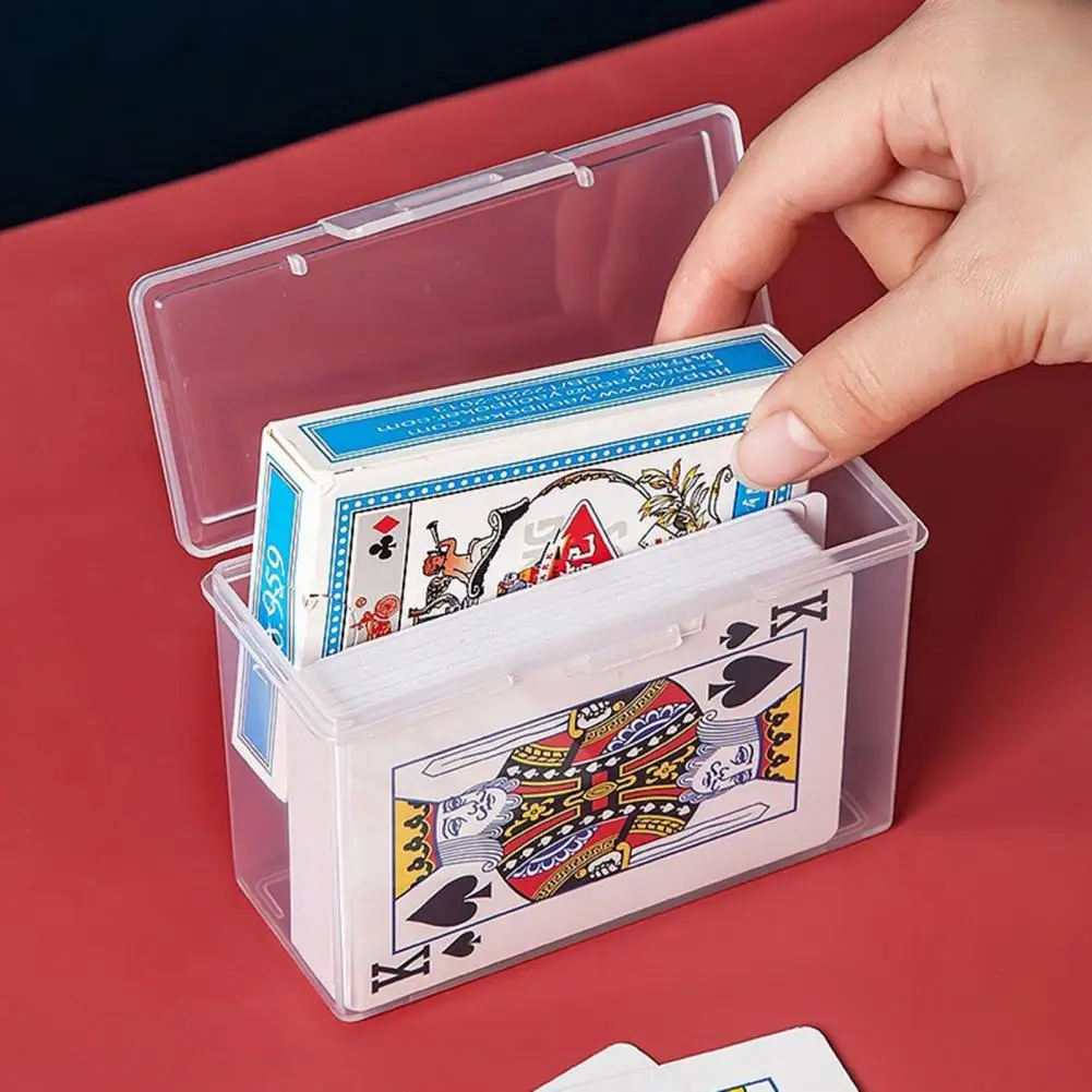 2Pcs-Clear-Plastic-Card-Storage-Box-Multi-Purpose-Snaps-Closed-Easy ...