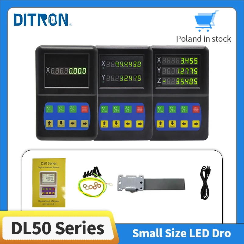 DITRON 1/2/3 Axis Mini Size LED Dro Digital Readout Display for Lathe Milling Electronic ...