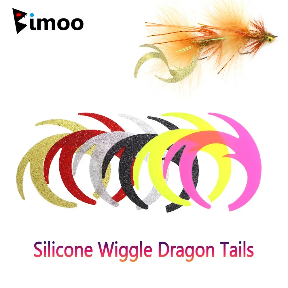 Bimoo-12pcs-Fly-Fishing-Stimulator-Silicone-Wiggle-Dragon-Tails-Fly ...