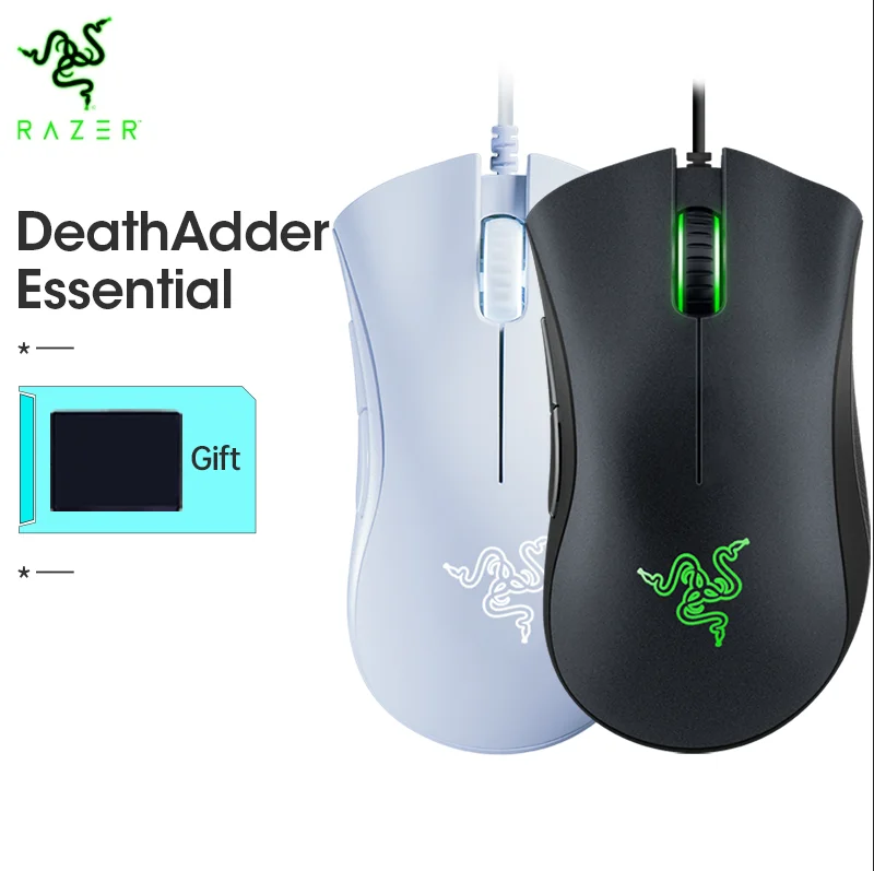 Razer-Deathadder-Essential-Wired-Gaming-Mouse-6400DPI-Design-Ergon-mico ...