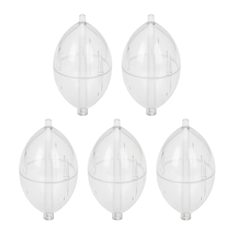 5Pcs-Plastics-Clear-Float-Fishings-Slip-Cast-Spin-Float-Oval-Bubble ...