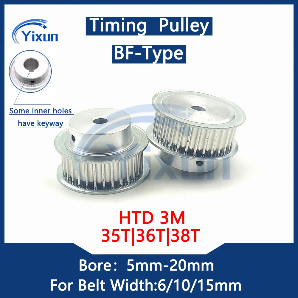 HTD 3M 35T 36T 38 Teeth Timing Pulley Bore 5mm-20mm For Belt Width 6/10 ...