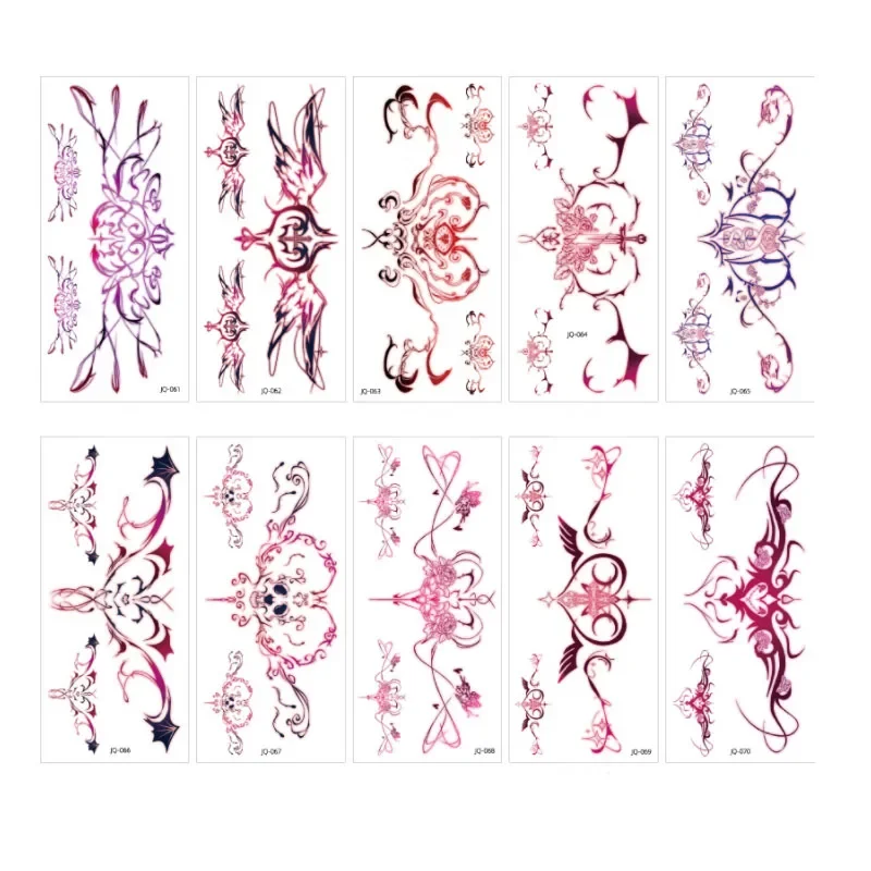 Sexy-Female-Tattoo-Sticker-10pcs-Halloween-Party-Love-Skull-Temporary ...