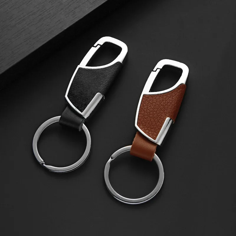 Fashion Leather key Chain New Men Women Metal Waist Hanging KeyChain ...