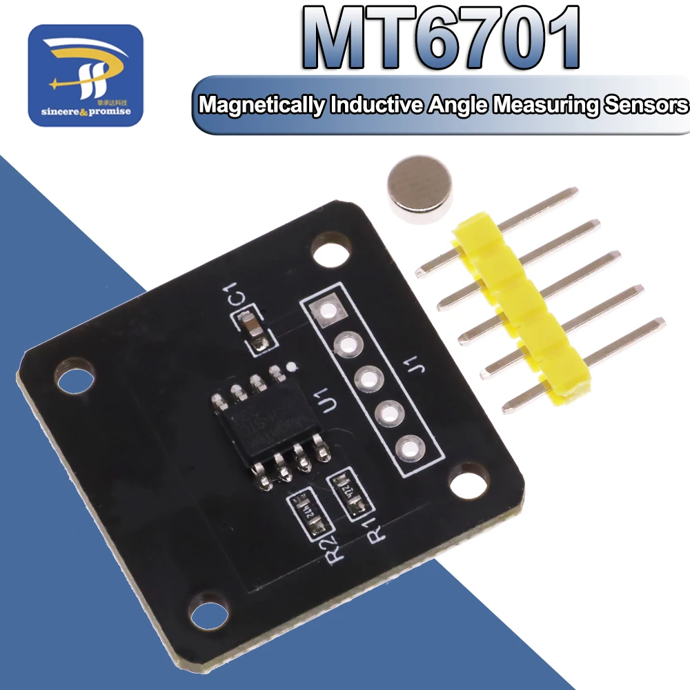 MT6701-magnetic-encoder-magnetic-induction-angle-measurement-sensor-module-14bit-high-precision ...