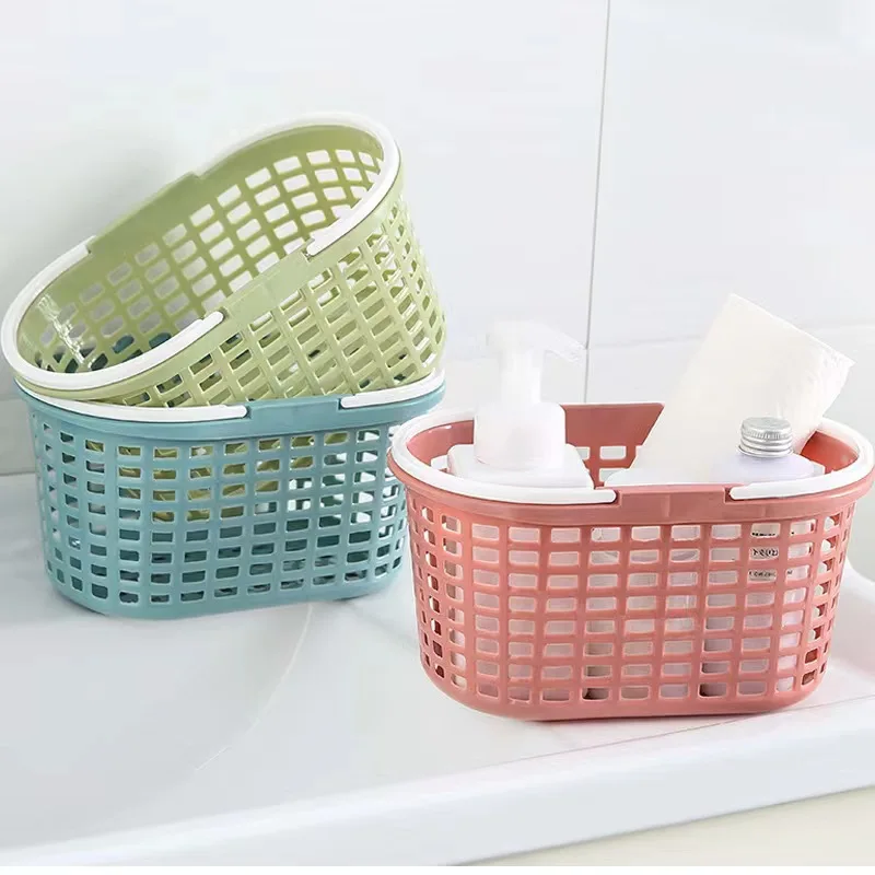 Portable-Hollow-Bath-Basket-Plastic-Bathroom-Storage-Box-Shower-Gel ...