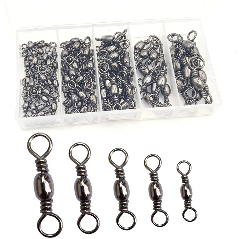 Fishing-swivel-100-pieces-carbon-steel-swivel-fishing-line-connector ...
