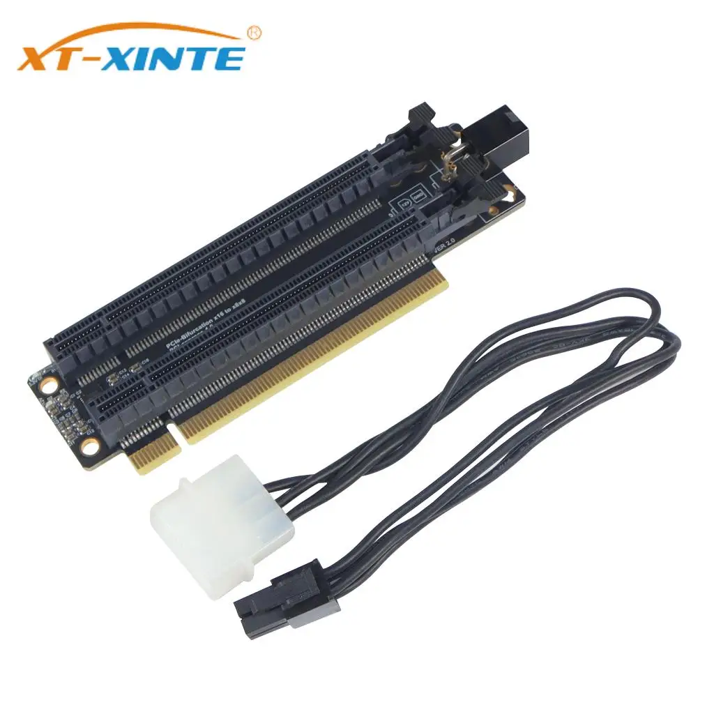 PCI-E 4.0 x16 1 to 2 Expansion Card Gen4 Split Card PCIe-Bifurcation ...