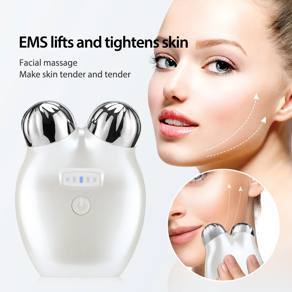 EMS Facial Lifting Microcurrent Roller Face Massager Tightening Anti ...