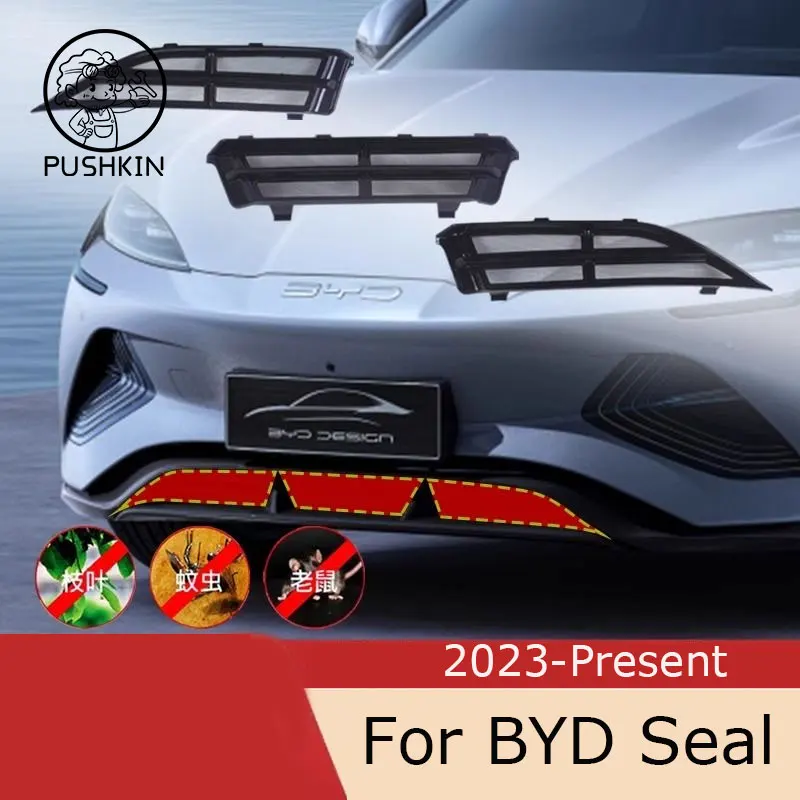 For-BYD-Seal-EV-2023-2024-Car-Accessories-Front-Grille-Insert-Net-Anti ...
