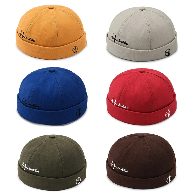 Fashion-New-Hip-Hop-Hats-Mens-Skullies-Cap-Solid-Color-Beanie-Hat ...