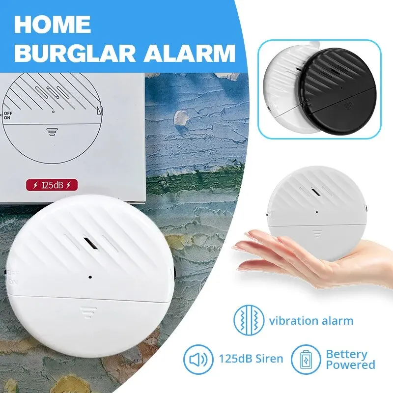 Wireless-Door-And-Window-Vibration-Sensor-Alarm-125dB-Glass-Breakage ...