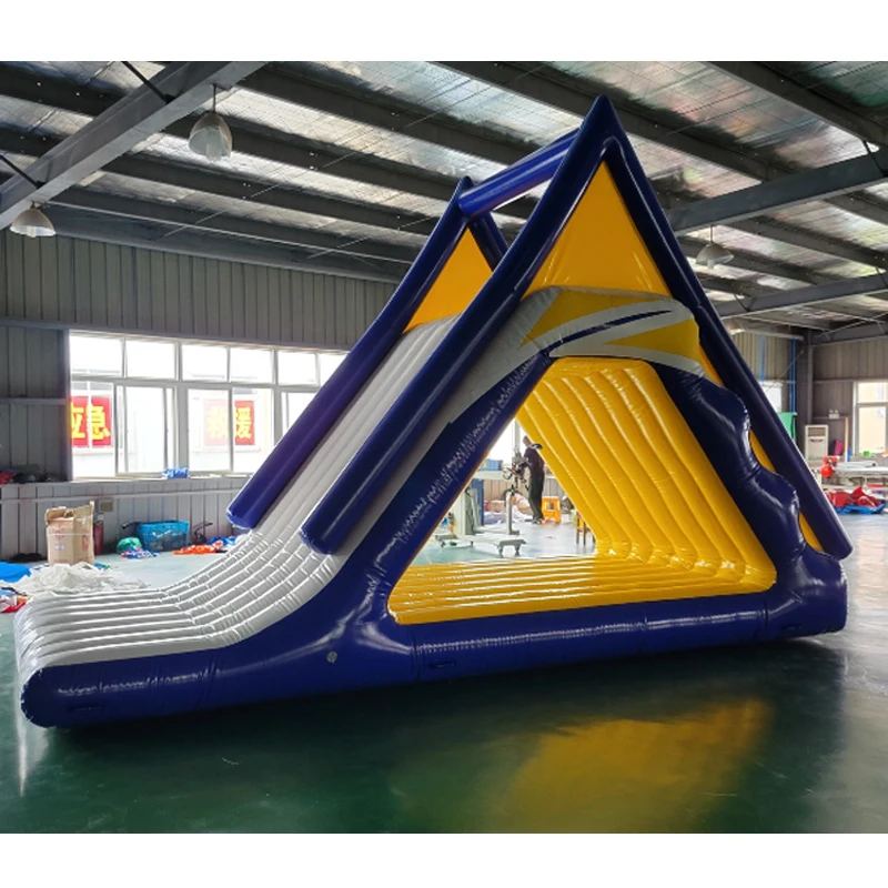Inflatable-triangle-slide-water-toy-mobile-sea-rock-climbing-slide ...