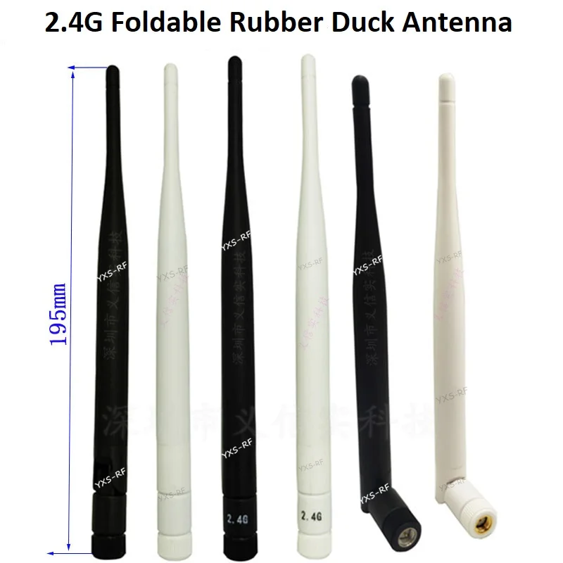 5dBi 2.4G Foldable Rubber Duck Antenna WiFi Antenna RP-SMA Male ...