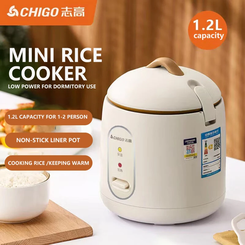 CHIGO-Mini-olla-arrocera-inteligente-de-1-2-L-olla-antiadherente-autom ...
