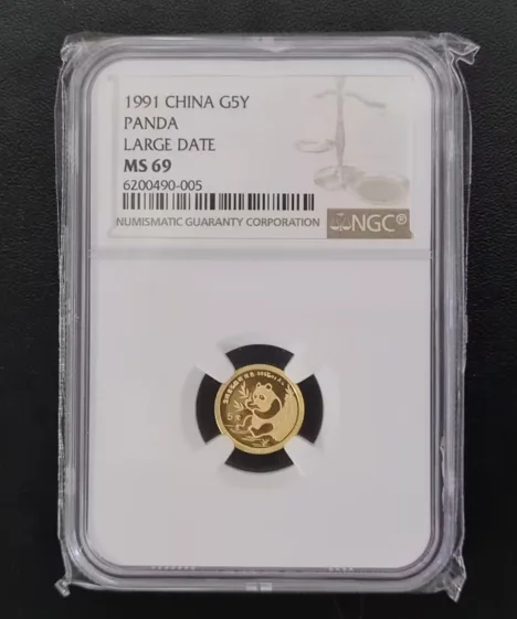 1991 China 1/20 oz Panda Gold Coin NGC MS69