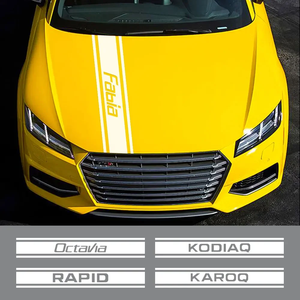 Car-Bonnet-Stickers-For-Skoda-Citigo-Fabia-Kamiq-Karoq-Kodiaq-Octavia-2 ...
